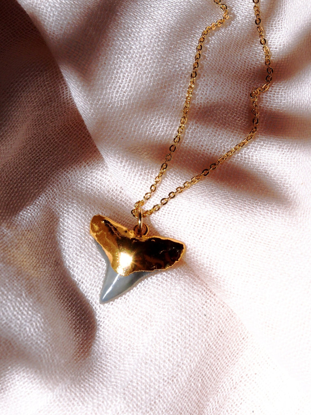 Black Gold Dipped Shark Tooth Necklace - Mano Niho Kahi Black– ke aloha ...